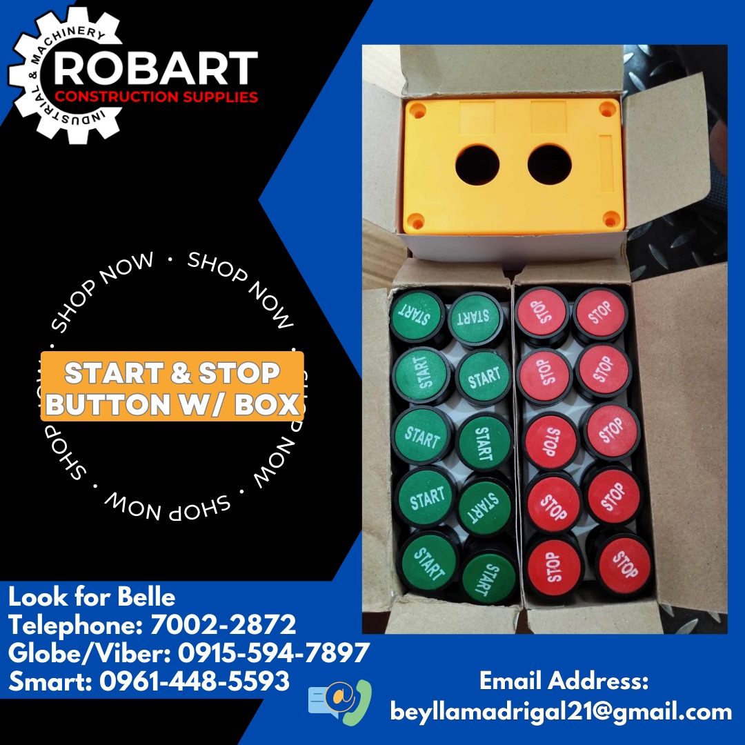 Start & Stop Button w/ Box, Commercial & Industrial, Construction Tools ...