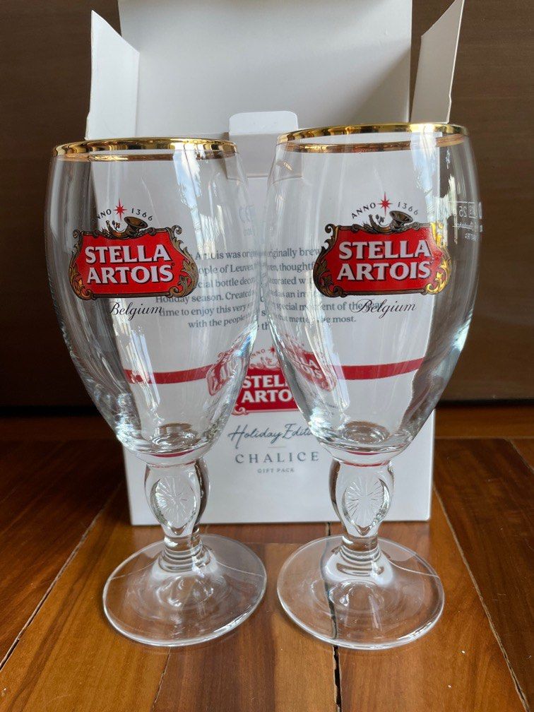 Stella Artois Beer Glasses (2 pcs) 25cl, Furniture & Home Living, Kitchenware & Tableware ...