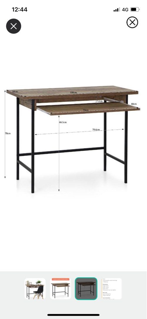 Study/Work Table with Sliding Tray, Furniture & Home Living, Furniture, Tables & Sets on Carousell