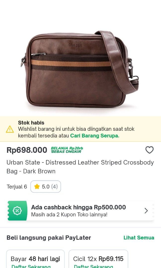 Tas Kulit Slempang - Urban State, Fesyen Pria, Tas & Dompet , Tas ...