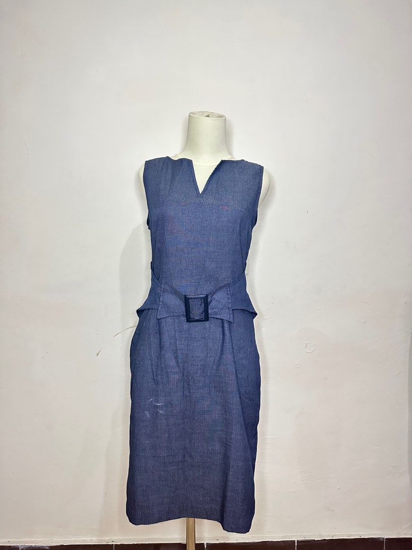 Terusan formal warna abu, Fesyen Wanita, Pakaian Wanita, Gaun & Rok di ...