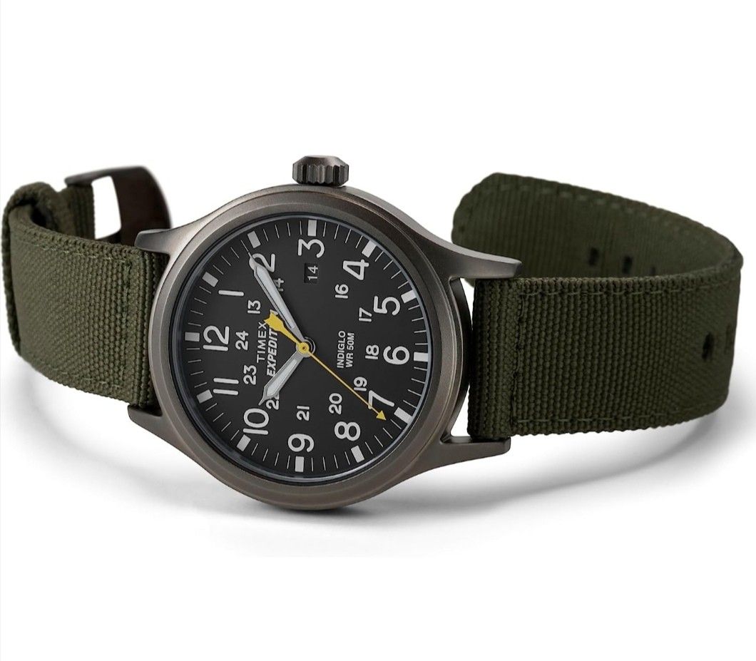 Timex Expedition Scout 40 Quartz Indiglo Military Field Watch, Men's ...