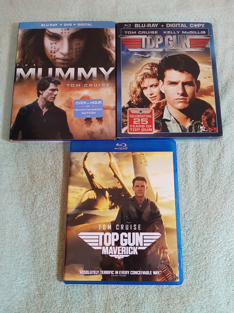 TOM CRUISE Set Top Gun & Top Gun Maverick, The Mummy Original Region A ...