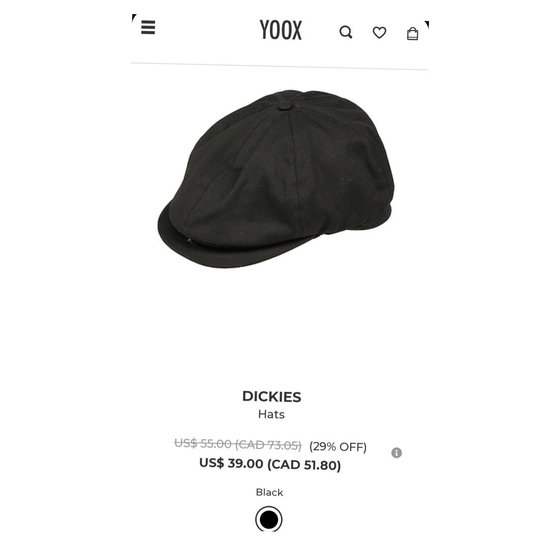 Topi Pet DICKIES Black Flat Cap, Fesyen Pria, Aksesoris, Topi di Carousell