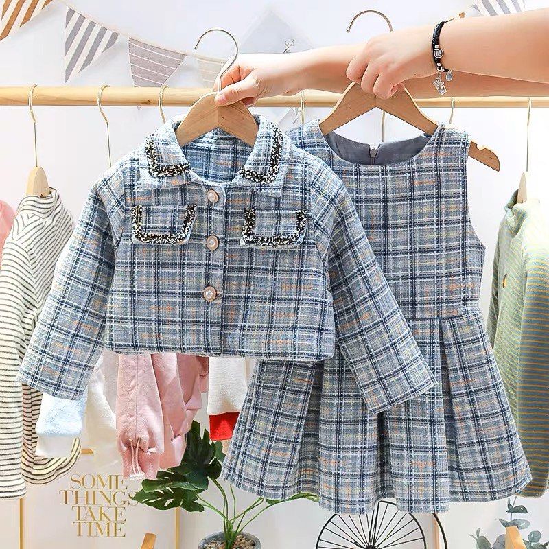 Tweed jacket and dress set, Babies & Kids, Babies & Kids Fashion on ...