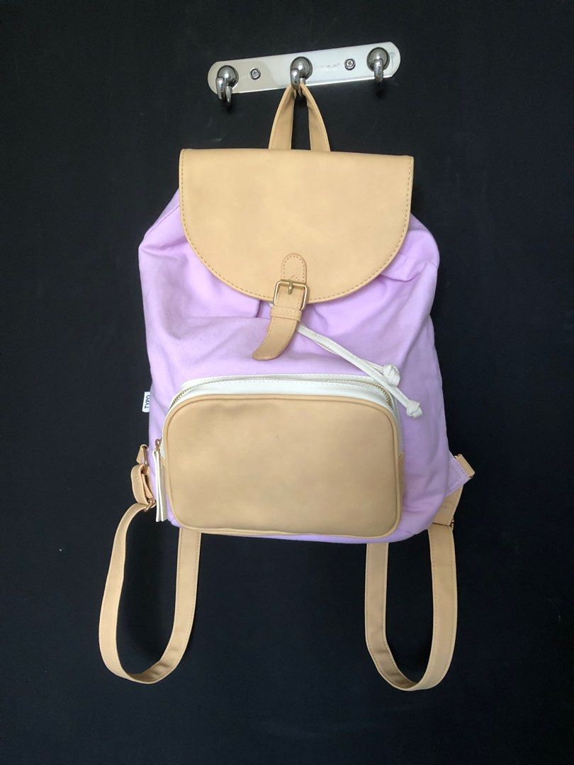 typo purple backpack, Women's Fashion, Bags & Wallets, Backpacks on ...