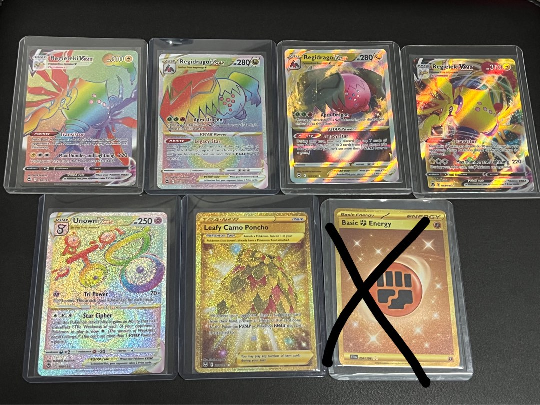 Unown Vstar Rainbow Regieleki Vmax Rainbow Regidrago Vstar Rainbow ...