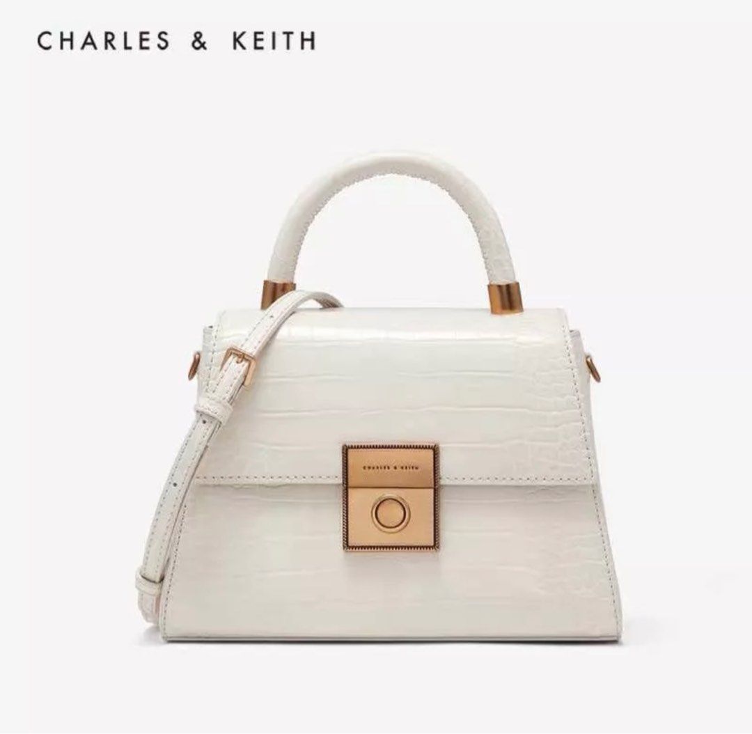 (USED) Tas CK / Charles & Keith Bag Original in beige colour, Fesyen ...