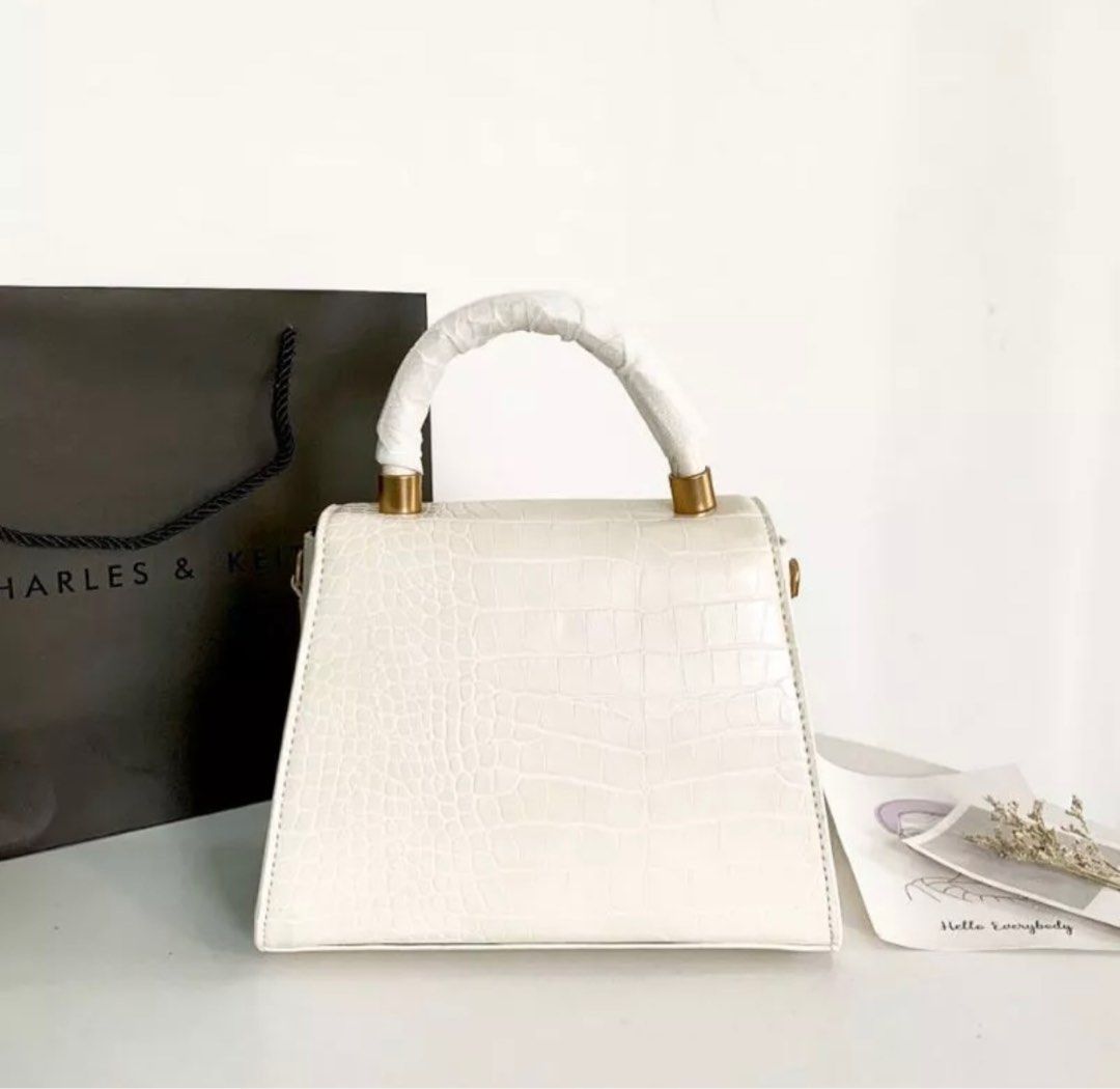 (USED) Tas CK / Charles & Keith Bag Original in beige colour, Fesyen ...