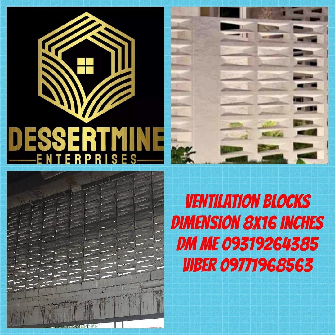 VENTILATION BLOCKS 20*40CM, Commercial & Industrial, Construction ...
