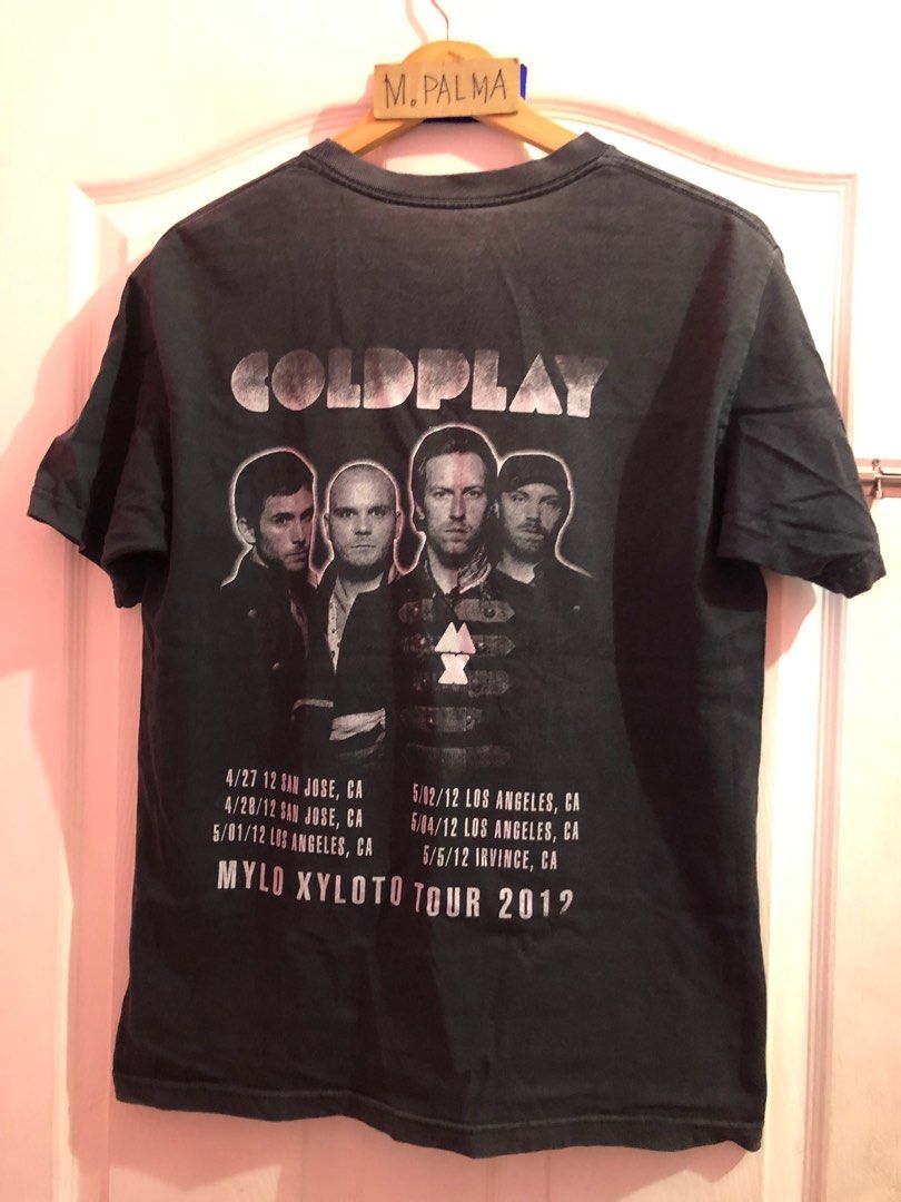 Vintage 2012 coldplay mylo xyloto tour shirt large 21x28, Men's Fashion ...