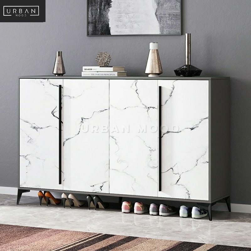 VIPER Modern Marble Shoe Cabinet & Bench, Furniture & Home Living ...