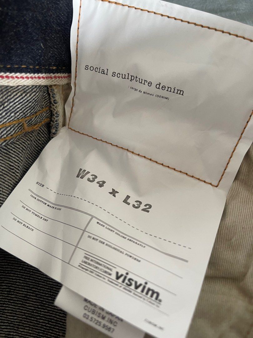 Visvim social sculpture 01 RAW mud OD, Men's Fashion, Bottoms, Jeans on ...