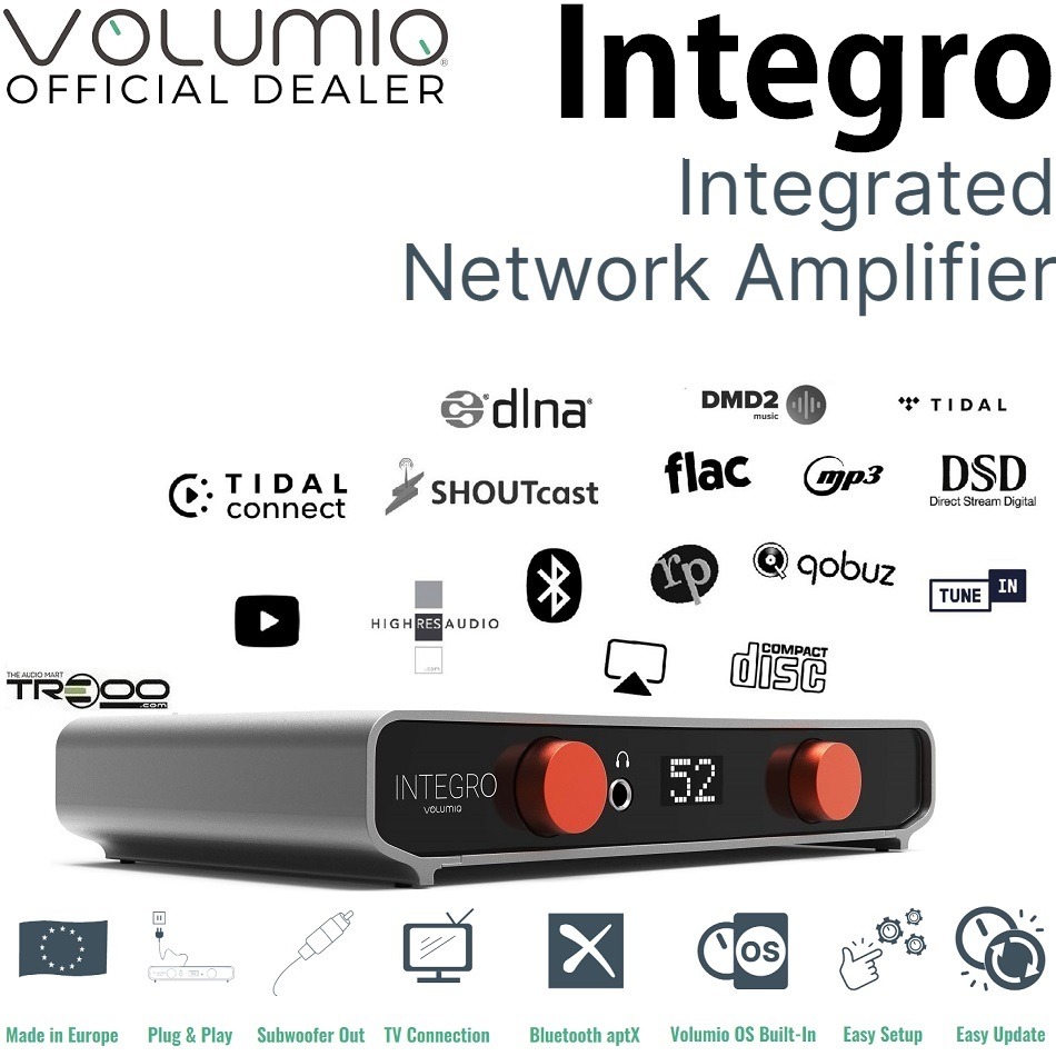 Volumio Integro Multi-Room Wireless Bluetooth/WiFi/Ethernet Network ...