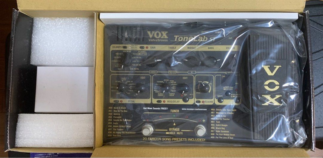 Vox Valvetronix Tonelab ST Multi Effects & Amp Simulator Guitar Pedal ...