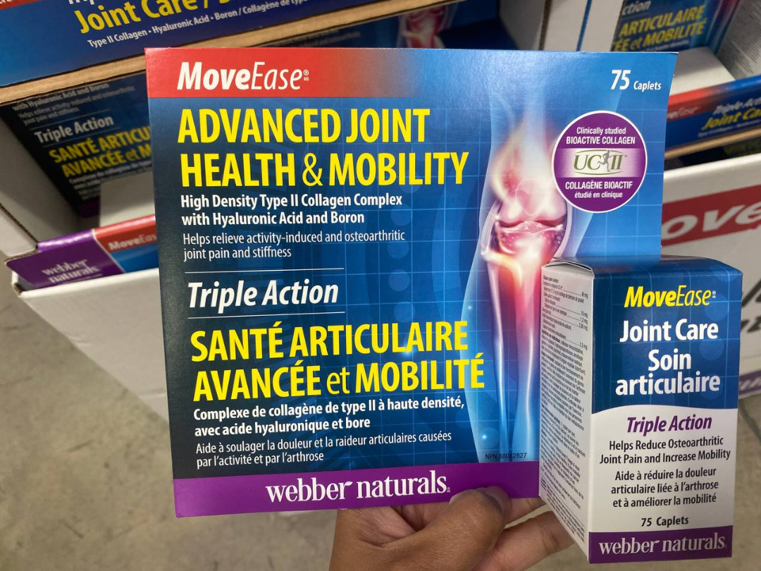 Webber Naturals MoveEaseAdvanced Joint Health & Mobility Triple Action ...