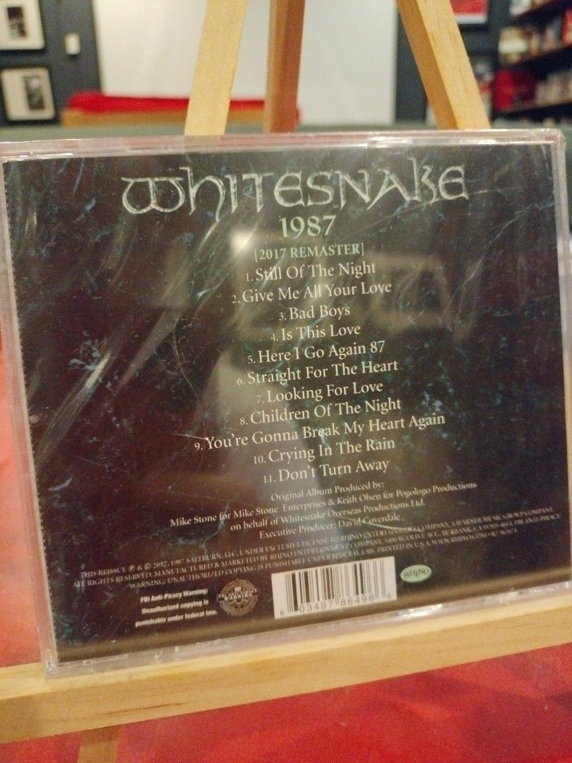 Whitesnake 1987 2017 Remaster 30th Anniversary Edition Original Cd