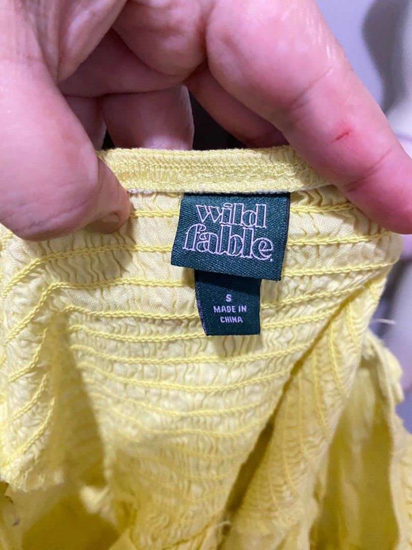 Wild Fable Yellow Puff dress on Carousell