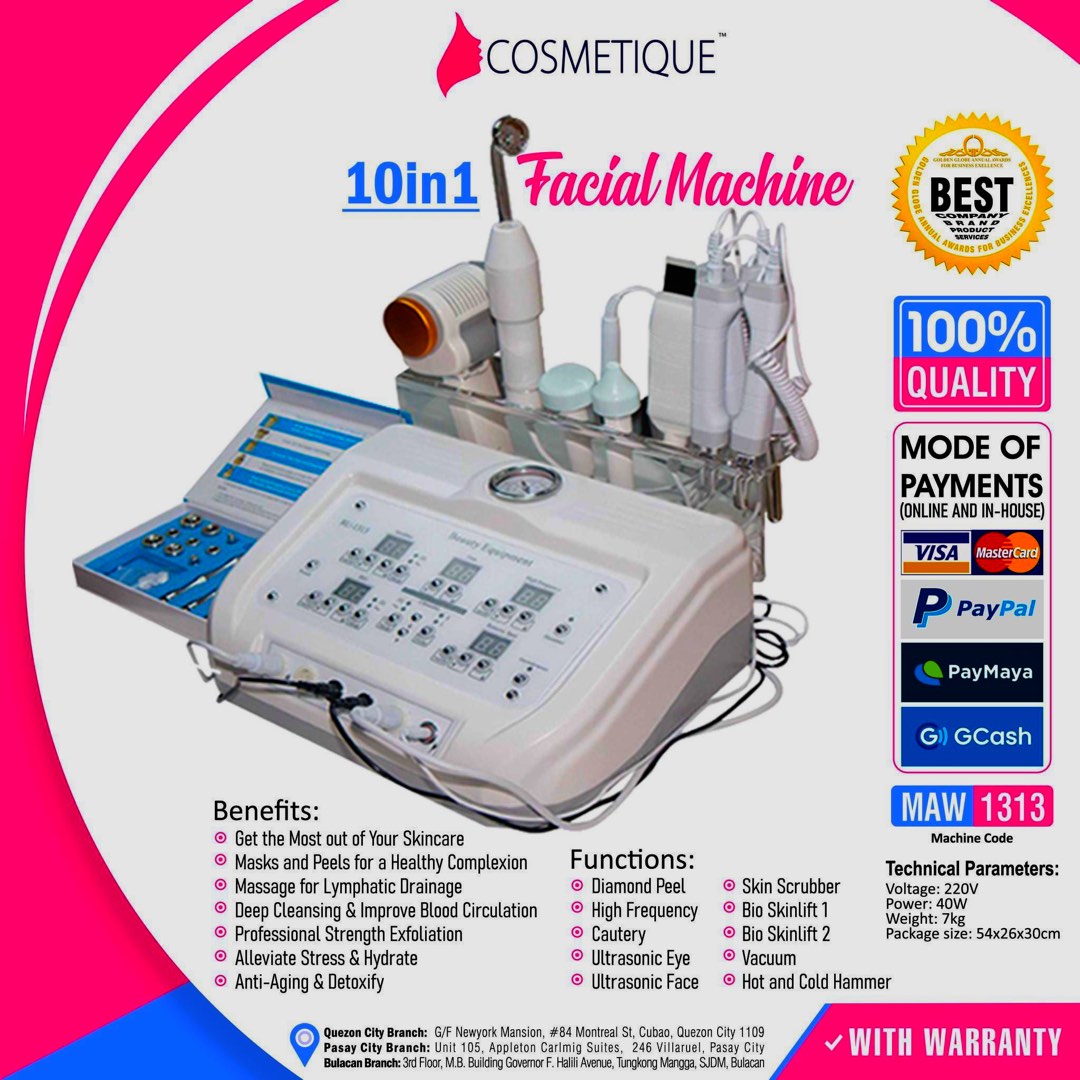 With Warranty And Free Consumables 10 in 1 Facial Diamond Peel Machine ...