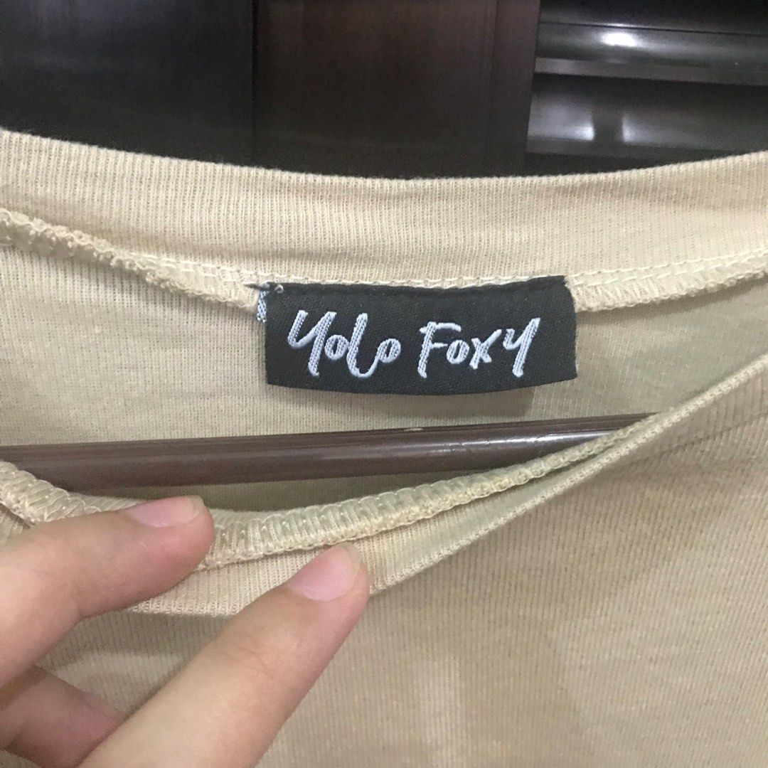 YOLO FOXY nude croptop on Carousell