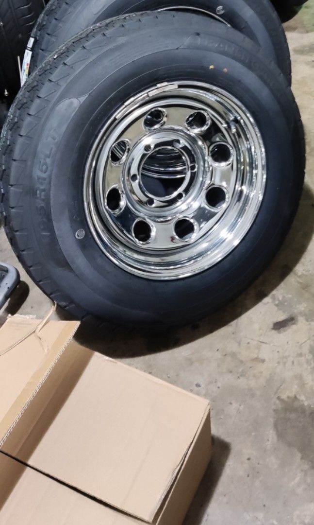15" Chrome Steel Rims (Off-Set) - SOLD! except for the x4 Tyres, Car ...