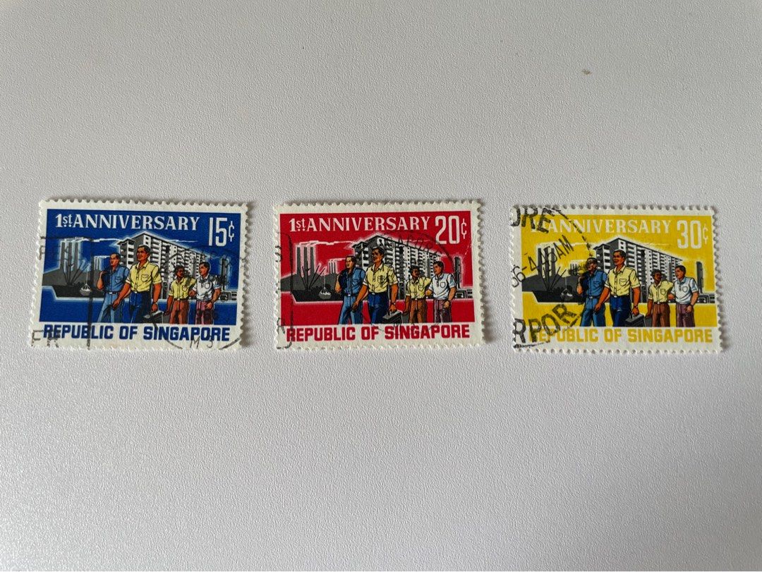 1966 Singapore 1st anniversary stamp, Hobbies & Toys, Memorabilia & Collectibles, Stamps ...