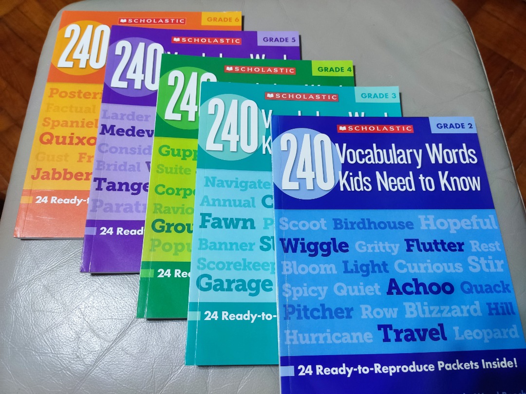 240 Vocabulary Words Kids Need to Know (Grade2-6), 興趣及遊戲, 書本 & 文具, 教科書 ...