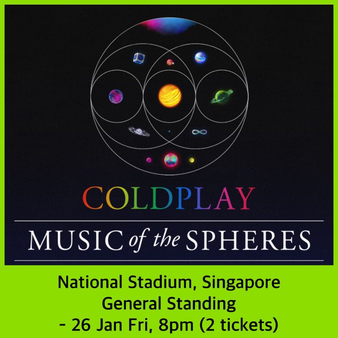 26 Jan General Standing Coldplay Music of the Spheres!, Tickets ...