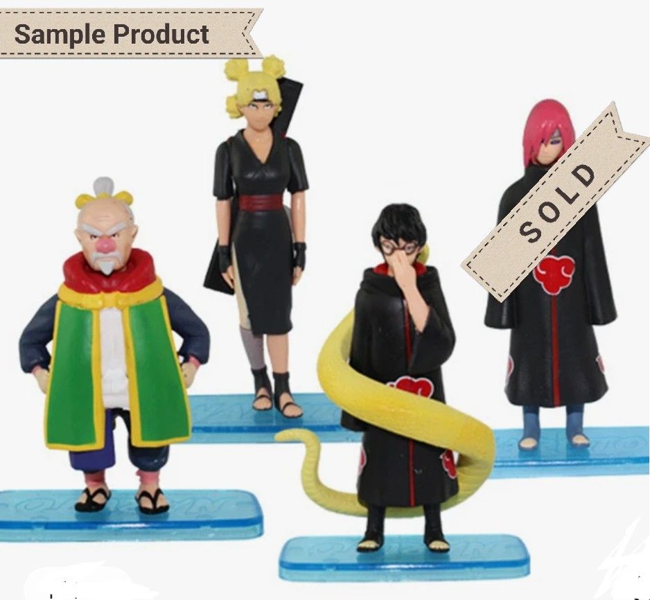 3 pcs Naruto Cosplay Toy Cartoon Figures (Kabuto/Temari/Ohnoki ...