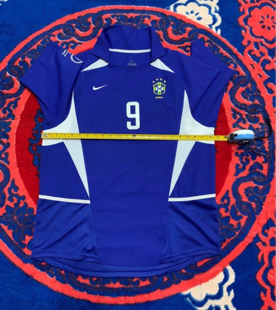 #9 R9 Ronaldo Brazil Away 2002 World Cup soccer/football jersey/kit ...