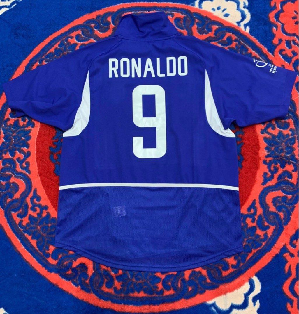 #9 R9 Ronaldo Brazil Away 2002 World Cup soccer/football jersey/kit ...