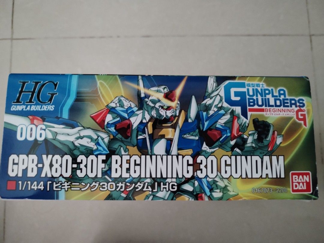 舊版高達 模型 1/144 模型戰士 HG GPB-X80-30F BEGINNING 30 GUNDAM, 興趣及遊戲, 玩具 & 遊戲類 - Carousell