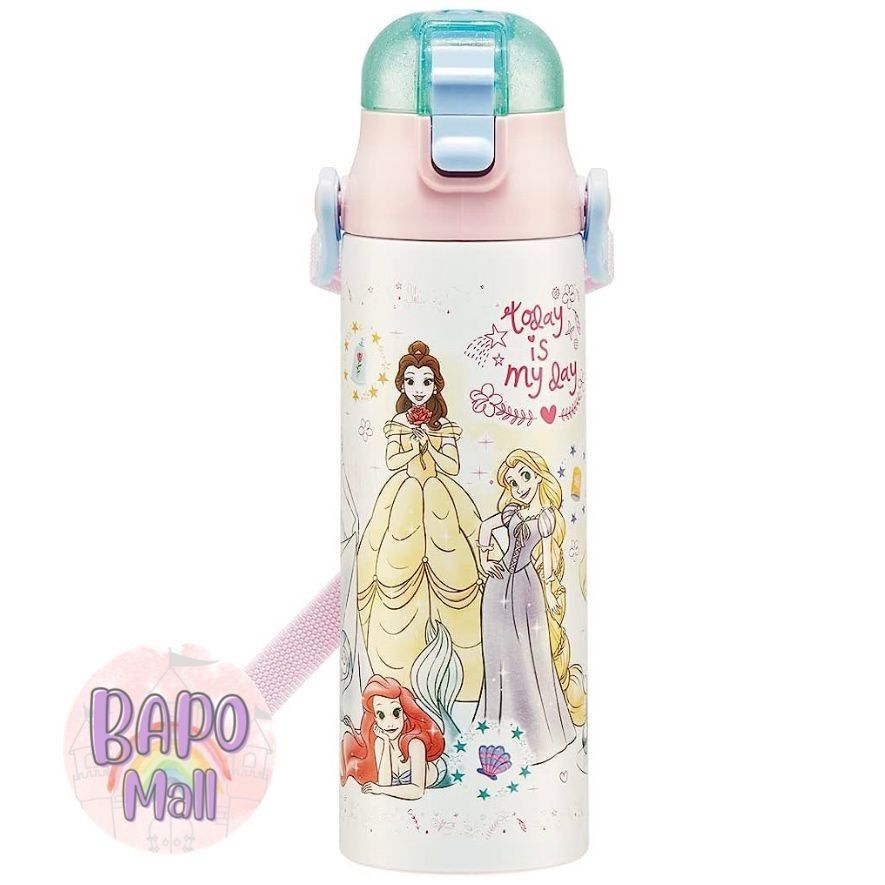 日本直送 Skater 迪士尼 公主 Disney Princess 保溫 保温 不銹鋼 水壼 水樽 water bottle 580ml, 傢俬＆家居, 廚具和餐具, 廚水杯、水壺 ...