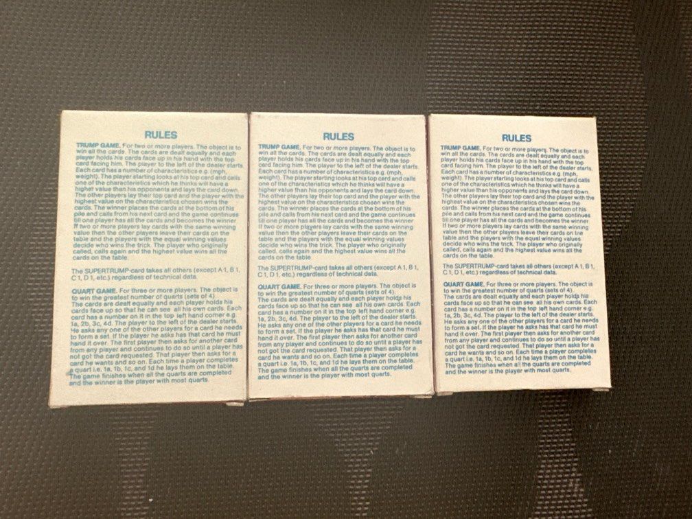 ACE TRUMP CARD GAME SAILING SHIP, MODERN JETS & STEAM LOCOMOTIVES ...