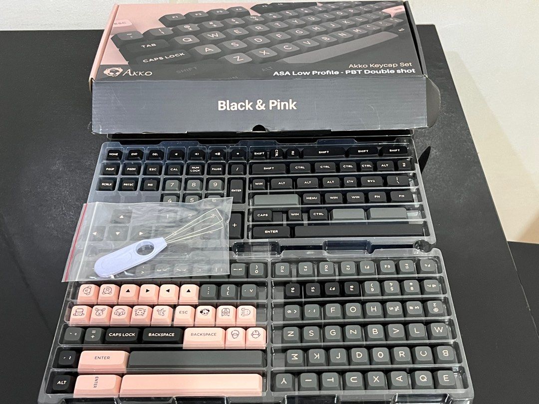 Akko Keycap Set - ASA Low Profile - PBT Double Shot on Carousell
