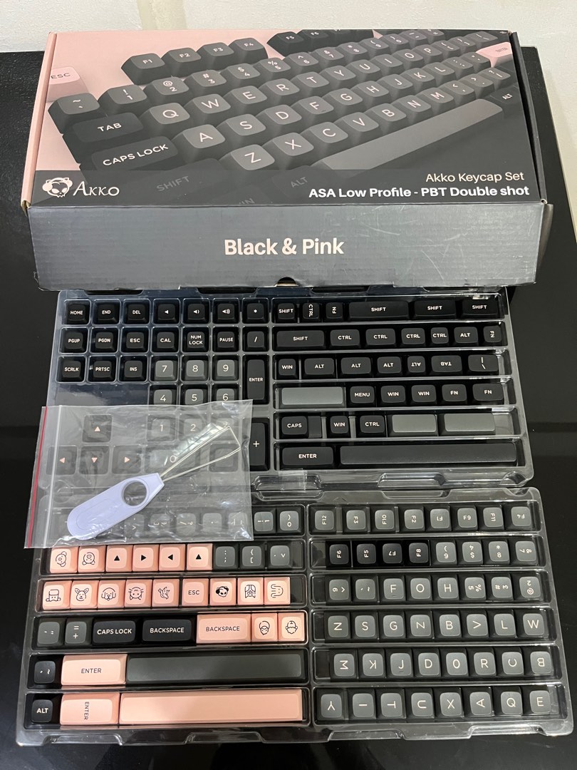 Akko Keycap Set - ASA Low Profile - PBT Double Shot on Carousell