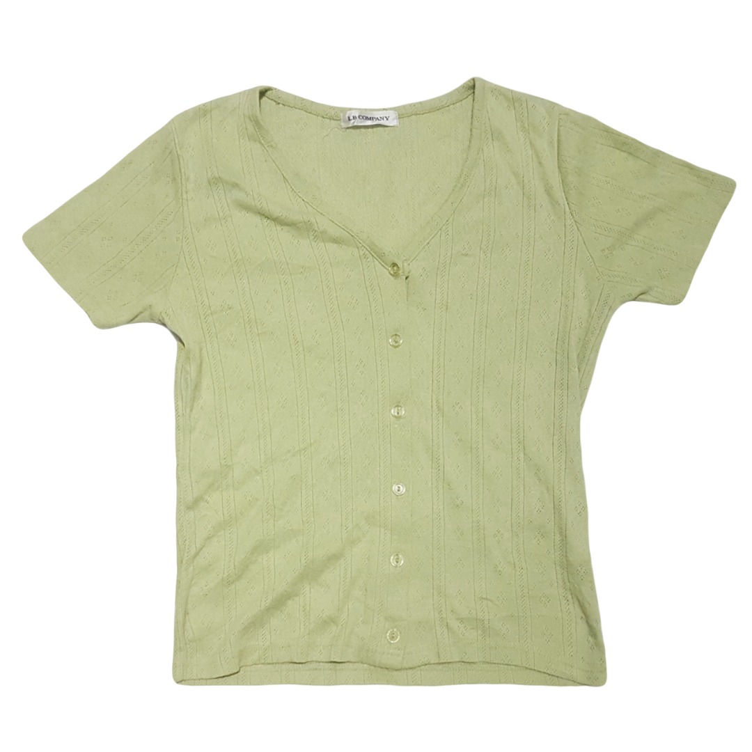 Apple green knitted top on Carousell