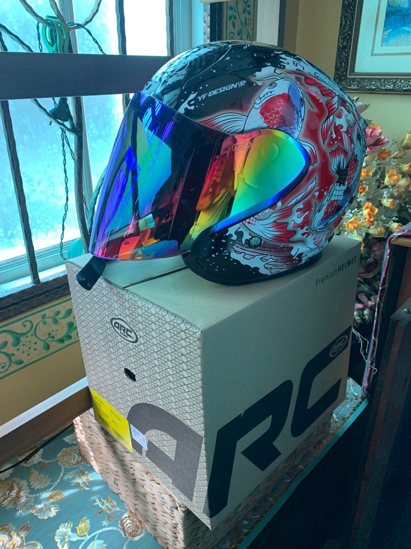 Arc Koi Helmet w Tinted Visor Size L, Motorcycles, Motorcycle Apparel ...