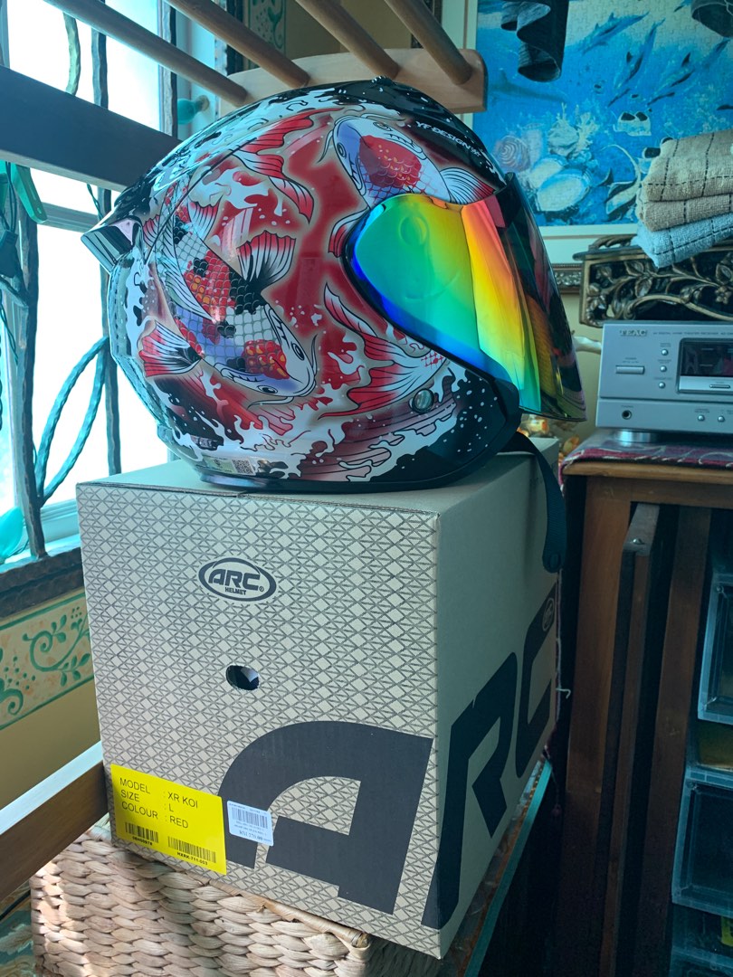 Arc Koi Helmet w Tinted Visor Size L, Motorcycles, Motorcycle Apparel ...