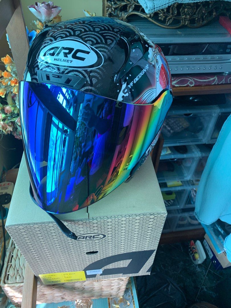 Arc Koi Helmet w Tinted Visor Size L, Motorcycles, Motorcycle Apparel ...