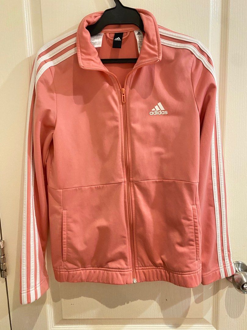 Authentic Pink Adidas Track Jacket, Women's Fashion, Coats, Jackets and ...