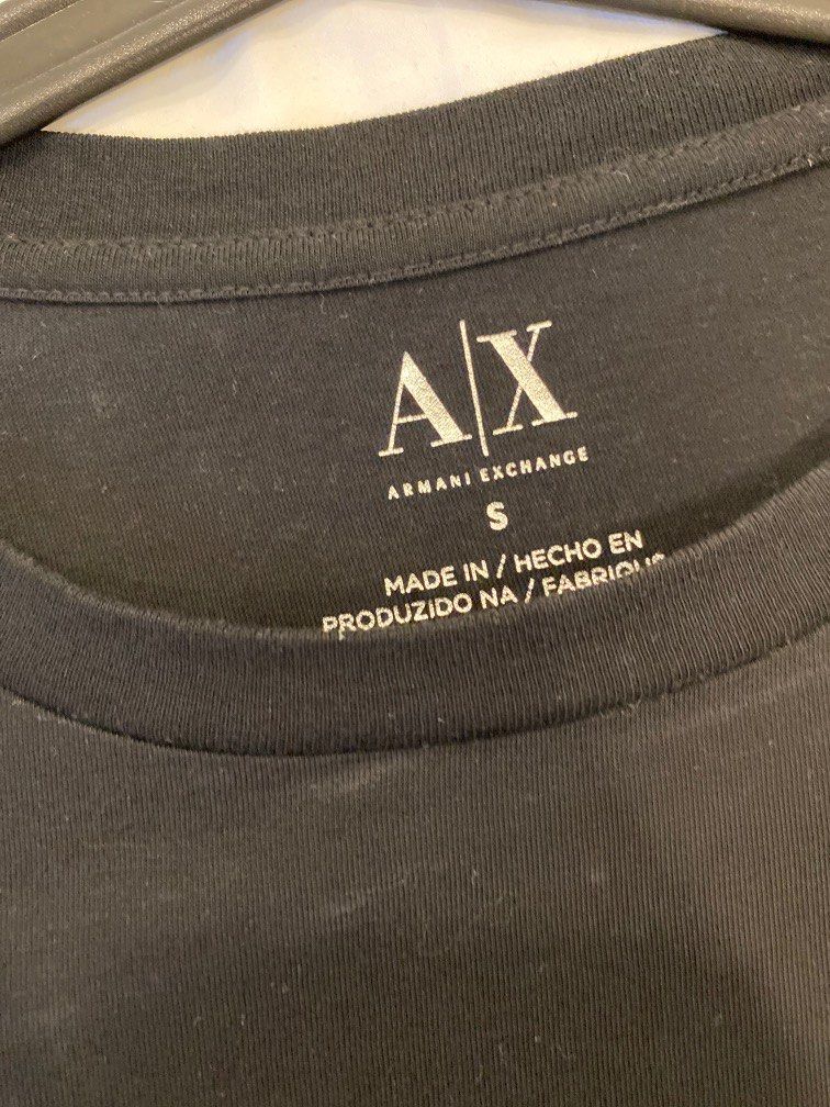 AX Armani Exchange tee shirt too Small Black, Women's Fashion, Tops ...