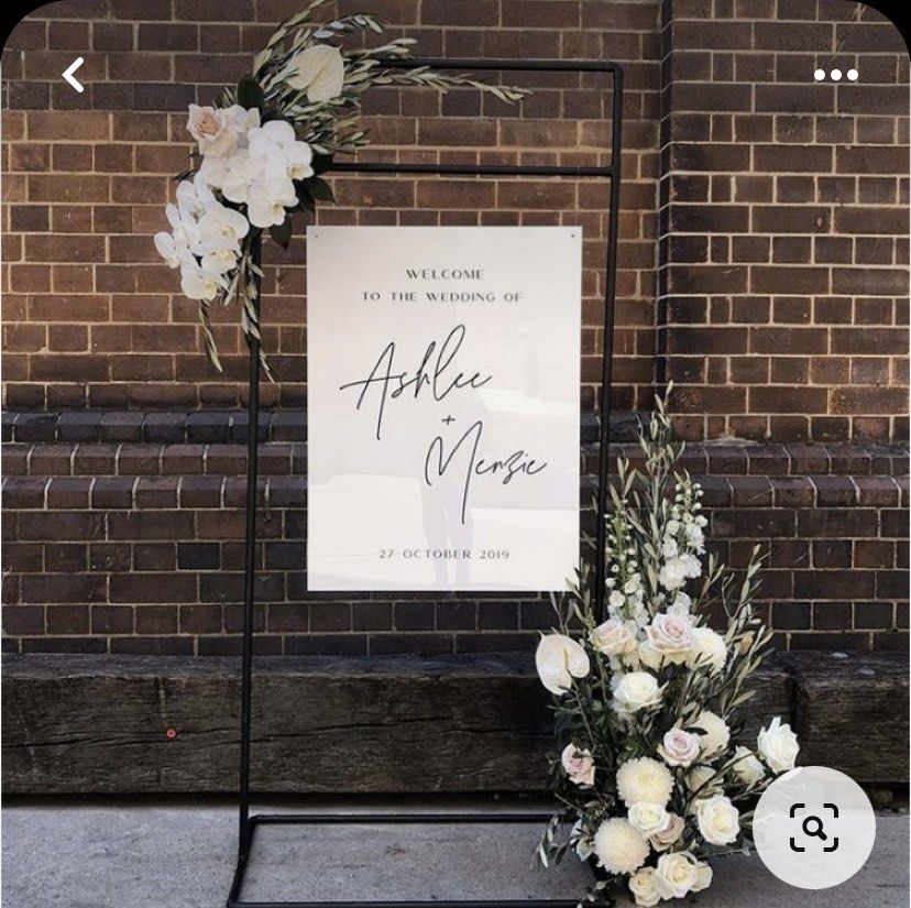 Wedding Sign/ Black Signage Stand / Welcome Sign for Weddings, Parties ...