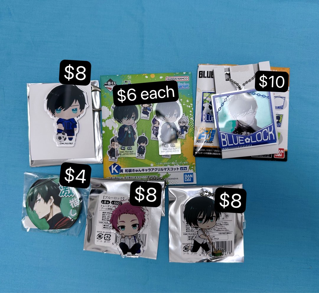 Blue lock Badges and acrylic keychains, Hobbies & Toys, Memorabilia ...