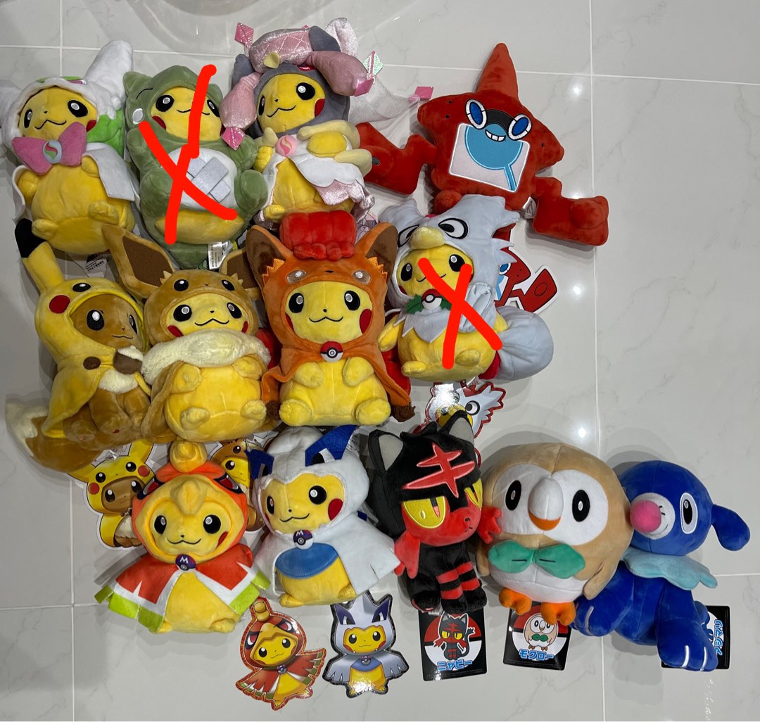 Brand New - Pokemon Plushies from Pokemon Centre Singapore, Hobbies ...