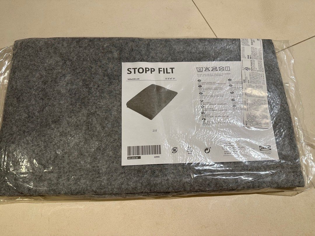 Brand new IKEA STOPP FILT rug underlay, Furniture & Home Living, Home ...