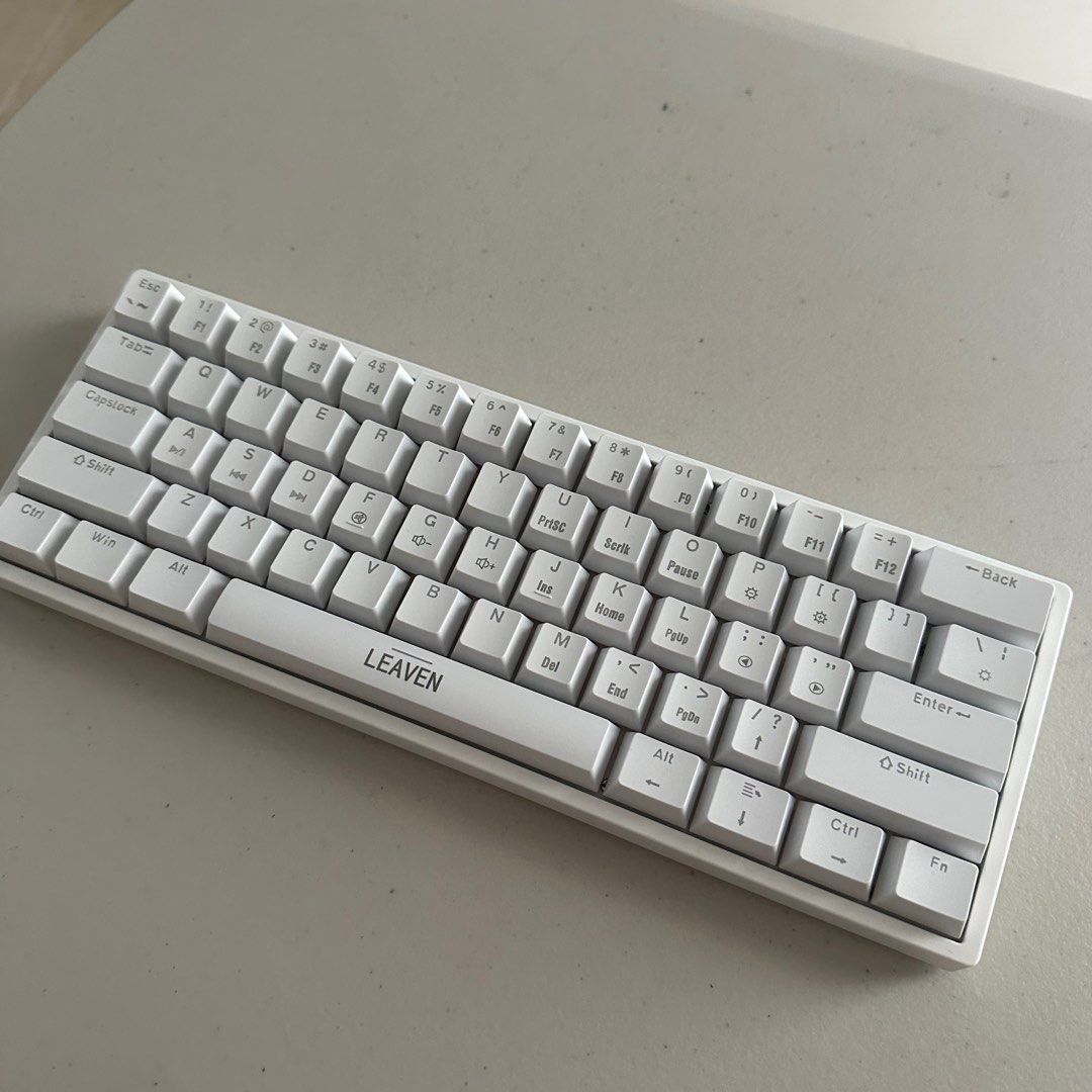 Brand new Leaven k620 mechanical keyboard wireless with lights on Carousell