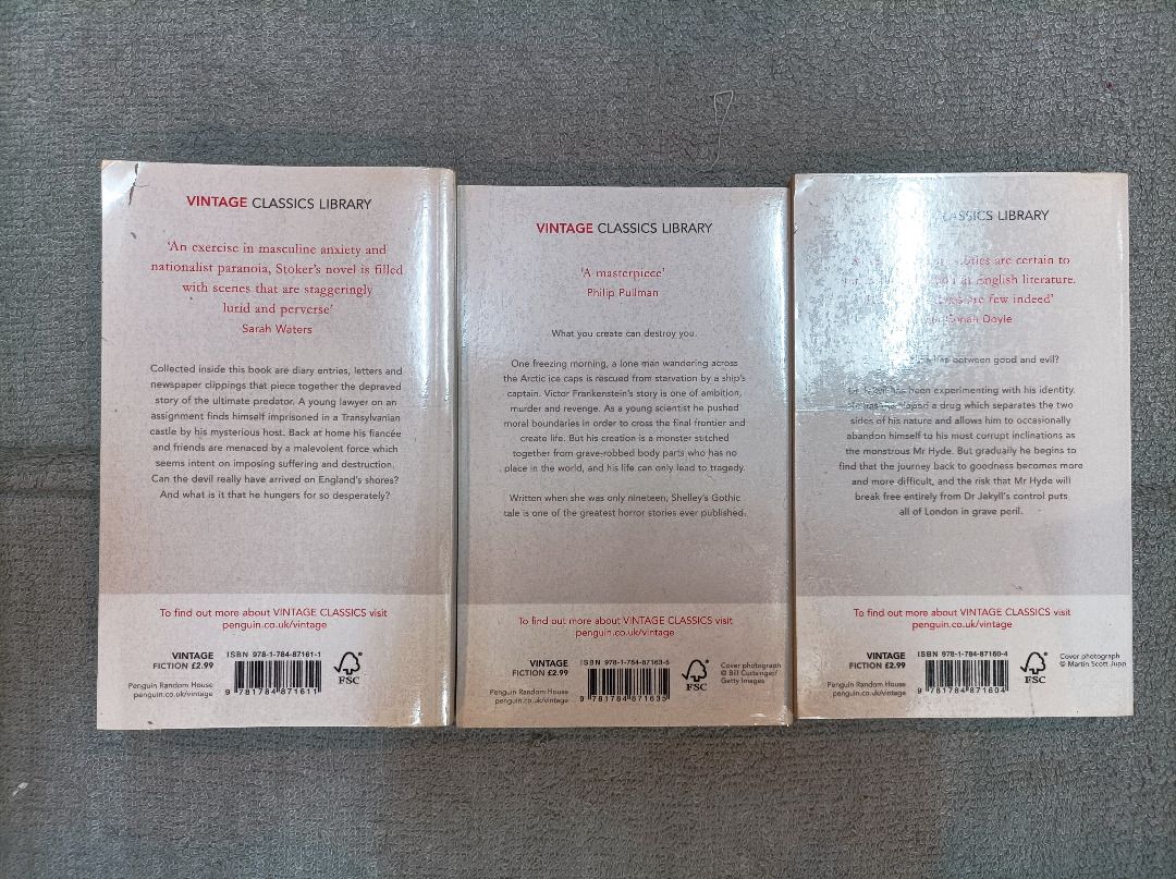 (Bundle/Set) Dracula. Frankenstein. Dr. Jekyll and Mr. Hyde. (Bram ...