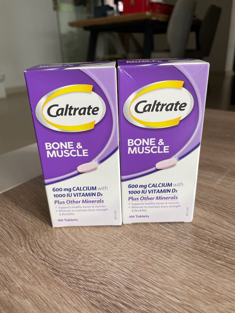 Caltrate Bone & Muscle (600 mg Calcium 1000 IU Vitamin D), Health ...