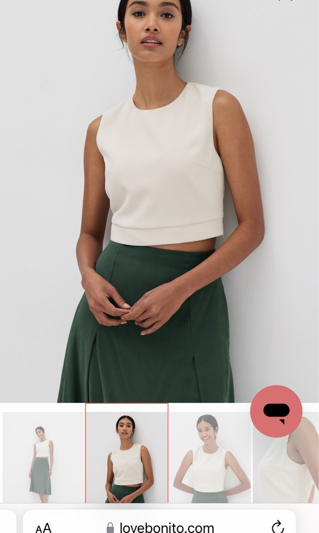 Camelia Shell Crop Top, Women's Fashion, Tops, Blouses on Carousell